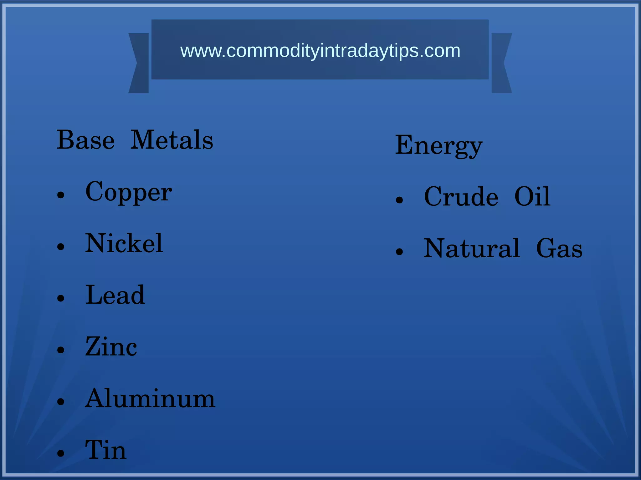 Basic of commodity market | PPT