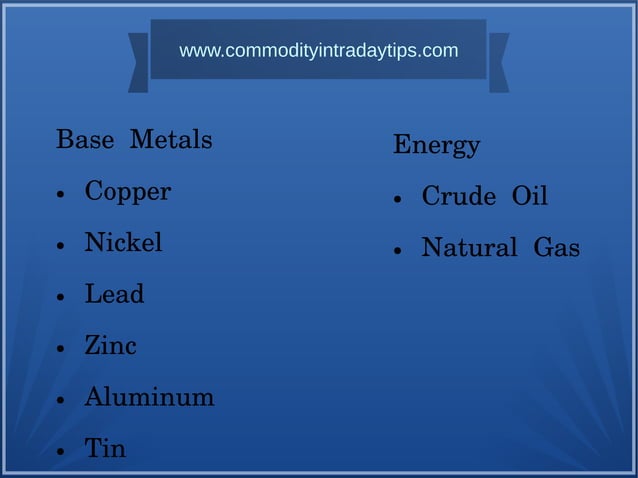 Basic of commodity market | PPT