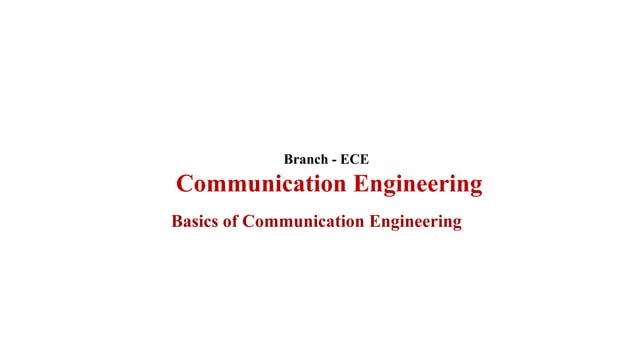basic of communication transmitter and receiver | PPTX
