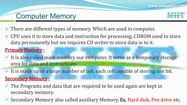 Basic of computer ( miit ) | PPT