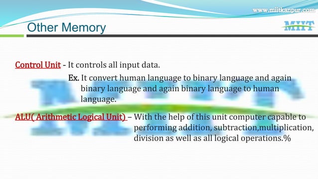 Basic of computer ( miit ) | PPT