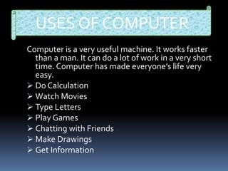 Basic of computer by vishal | PPTX