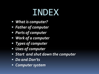 Basic of computer by vishal | PPTX