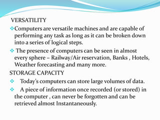 Basic of computers | PPTX | Computing | Technology & Computing