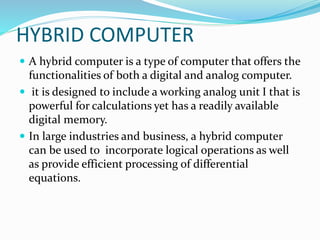 Basic of computers | PPTX | Computing | Technology & Computing