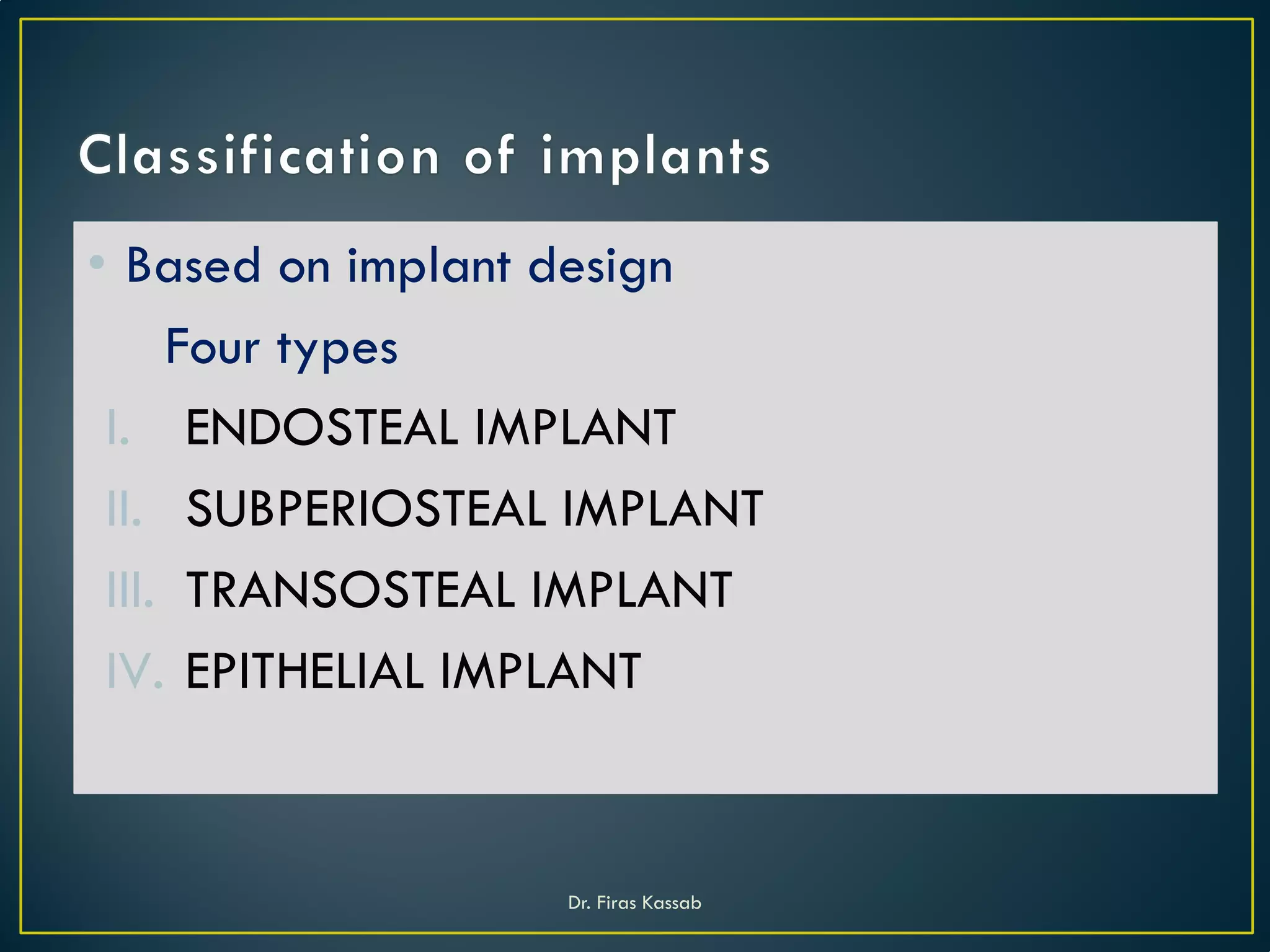 Basic of dental implant | PDF