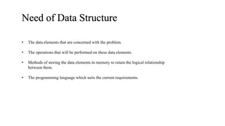 Basic of Data Structure - Data Structure - Notes | PPTX