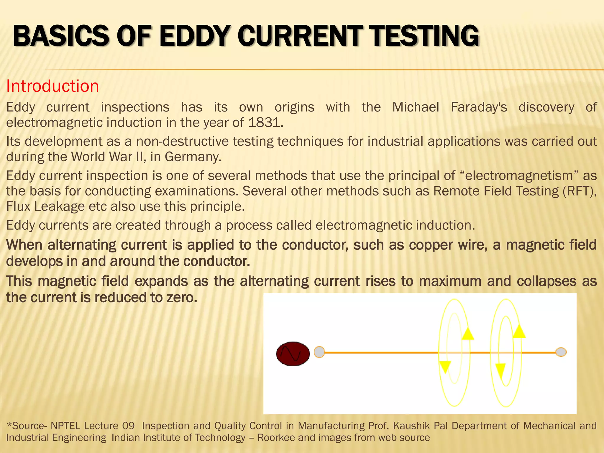 Basic of eddy current testing part 1by rohit sahu | PDF