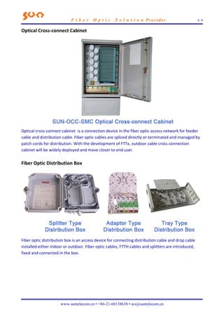 Basic of fiber optic cable distribution | PDF