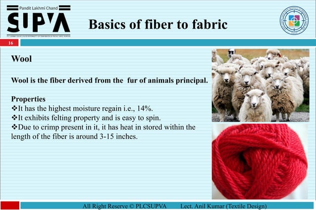 Fiber, Yarn & Fabric I Basic of fabric I Fiber Classification I Yarn ...