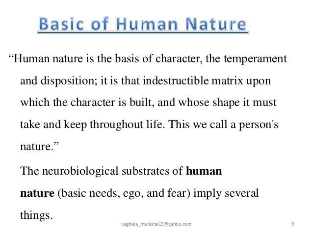 Basic of human nature