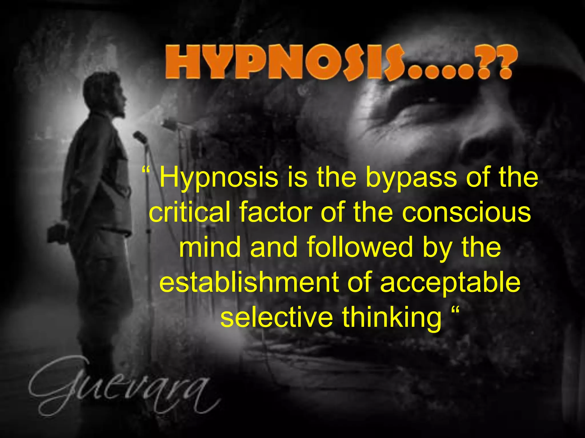 Basic of hypnosis | PPTX
