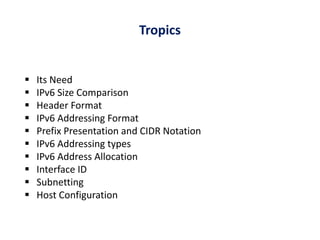 Basic of IPv6 | PPTX