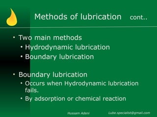 Basic of lubricants and lubrication Presentation | PPT