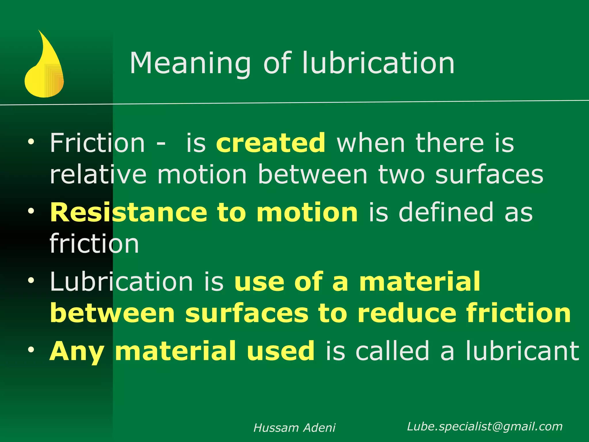 Basic Of Lubricants and Lubrication | PPS