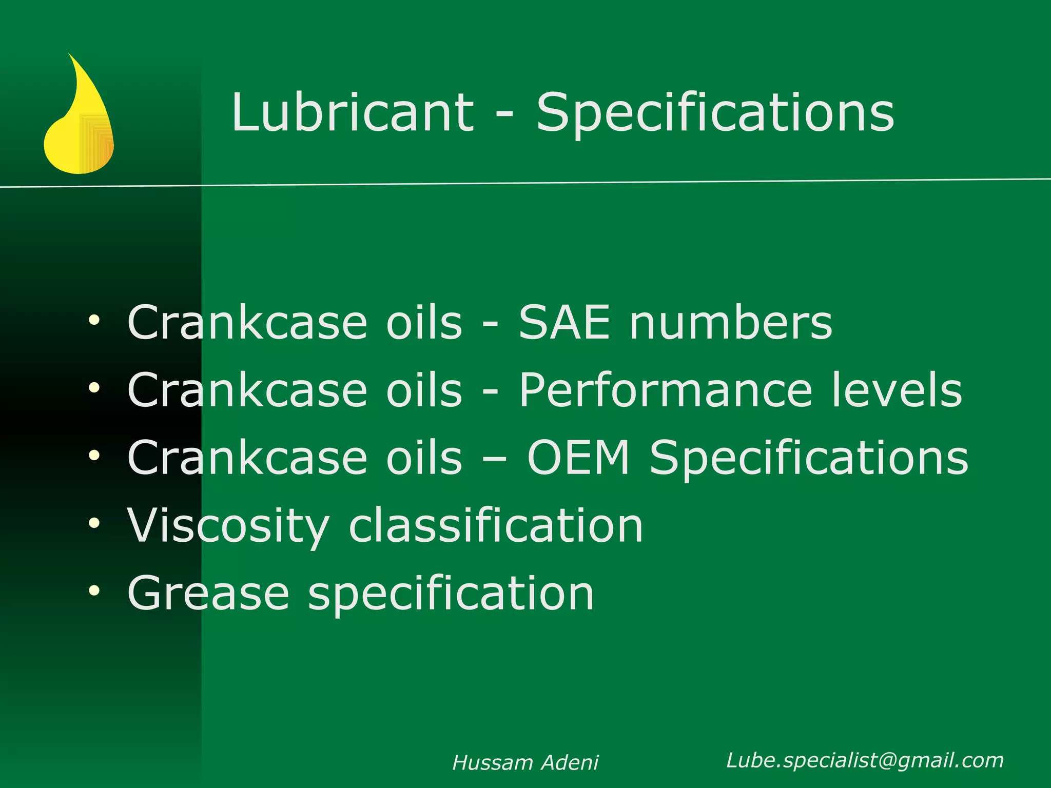 Basic Of Lubricants and Lubrication | PPS