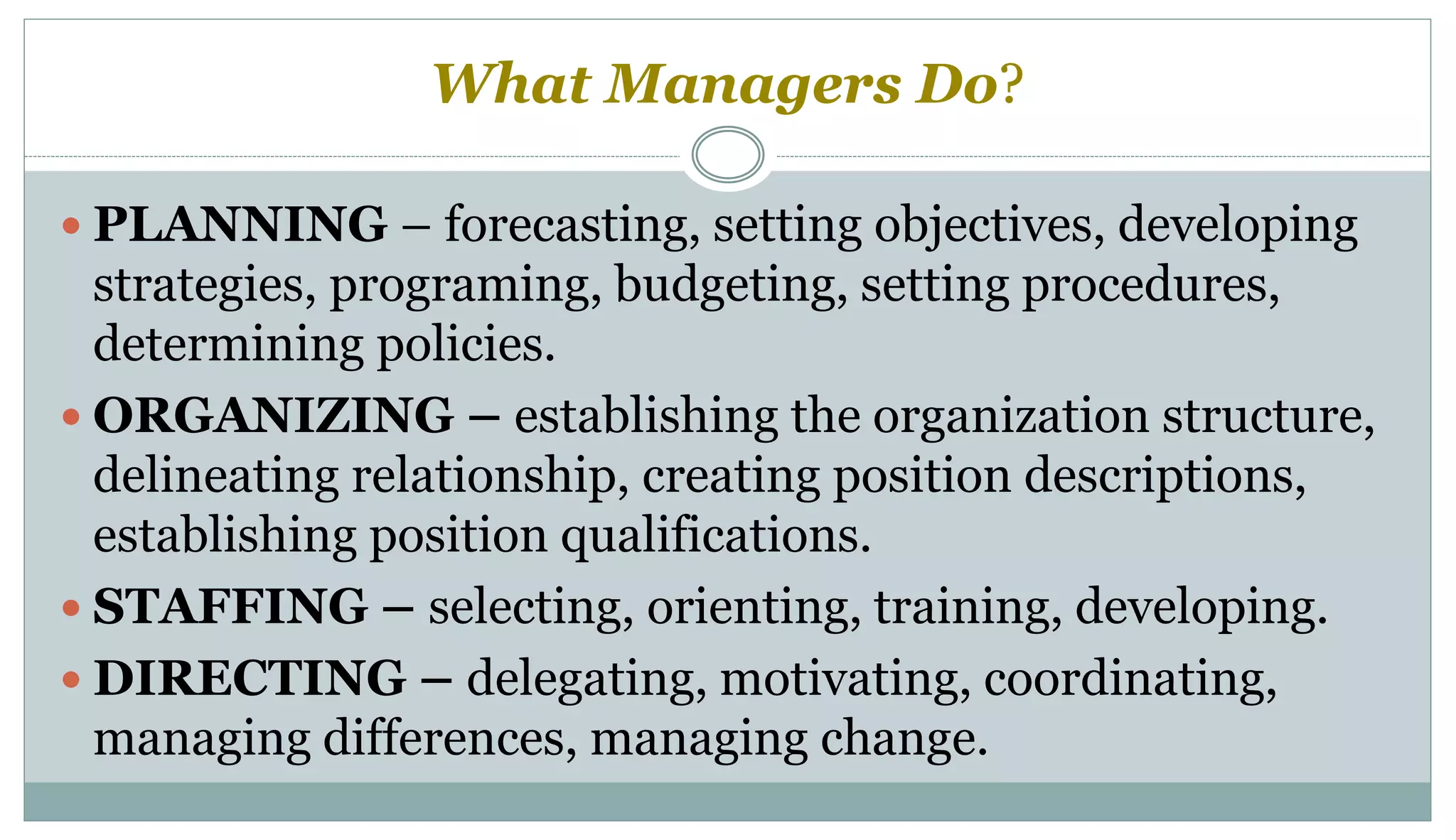 Basics of management | PPTX