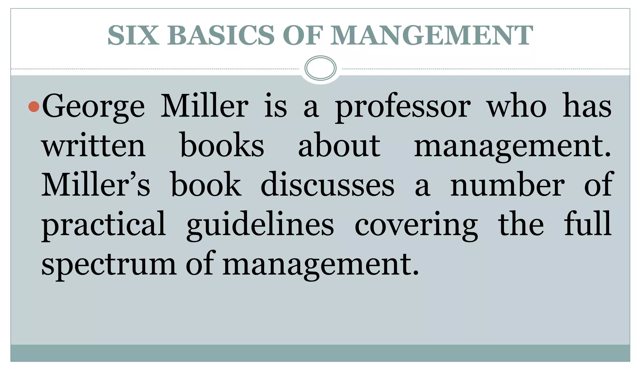 Basics of management | PPTX