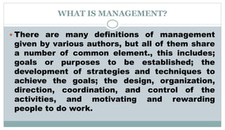 Basics of management | PPTX