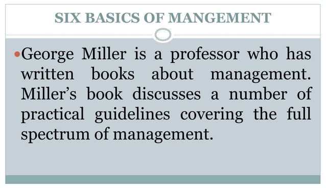 Basics of management | PPTX
