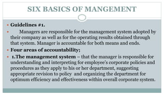 Basics of management | PPTX