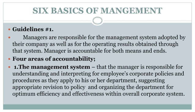 Basics of management | PPTX