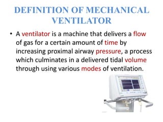 Basic of mechanical ventilation | PPT | Free Download