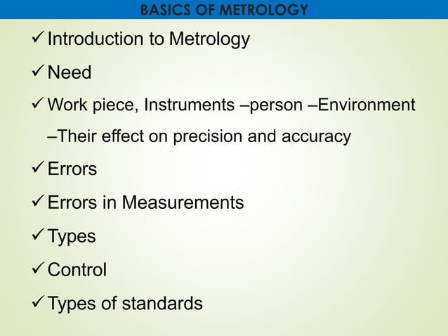 Basics of metrology | PDF | Physics | Science