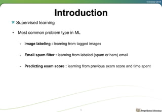 머신 러닝 기초 - 회귀 및 분류 (Basic of ML - Regression and Classification) | PPT