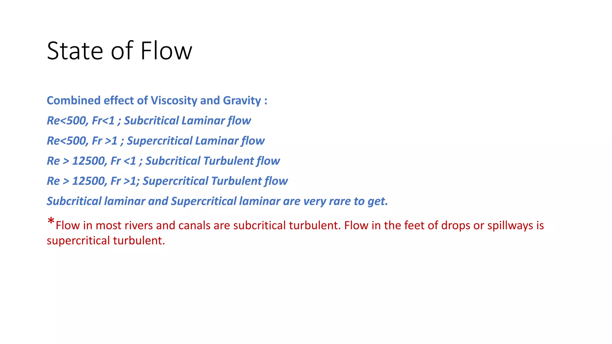 Basic of Open Channel Flow | PPTX