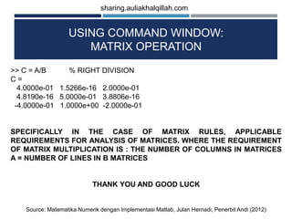 Basic of octave matlab programming language | PPTX