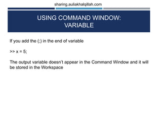 Basic of octave matlab programming language | PPTX