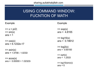 Basic of octave matlab programming language | PPTX