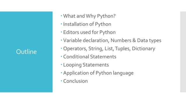 Basic of Python- Hands on Session | PPT