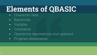 Basic of qbasic | PDF