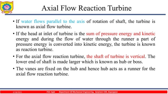 Basic of reaction turbine slideshare | PPT