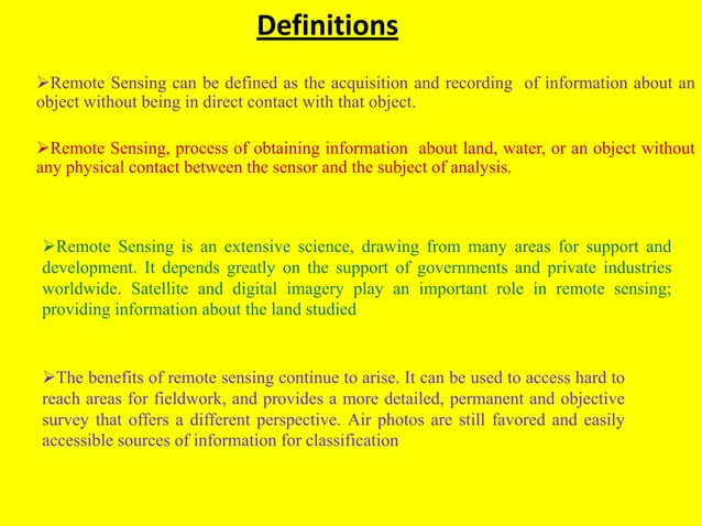 Remote Sensing Ppt