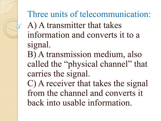 Basic of telecommunication presentation | PPTX | Computer Networking | Computing