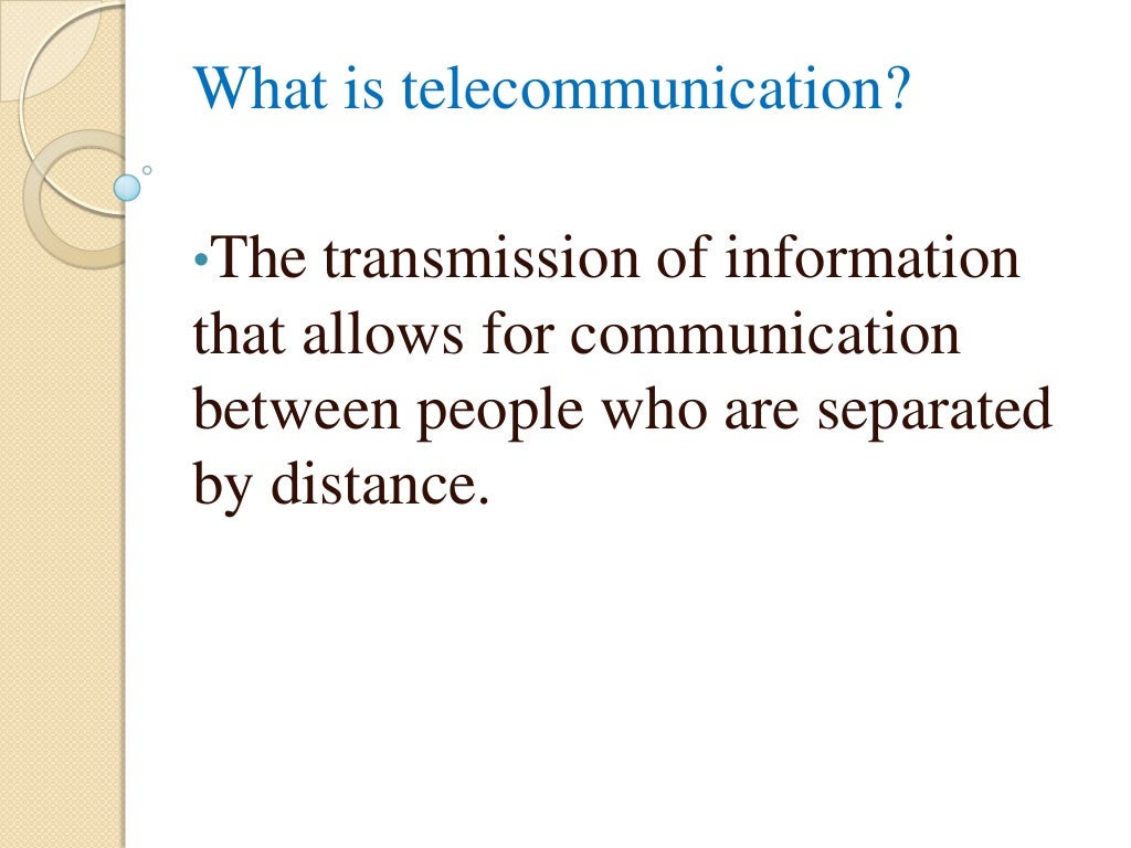 Basic of telecommunication presentation