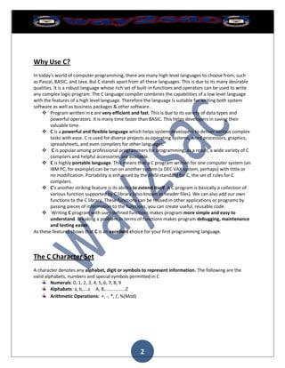 Basic of the C language | PDF