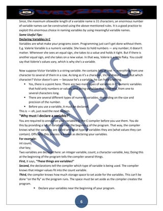 Basic of the C language | PDF