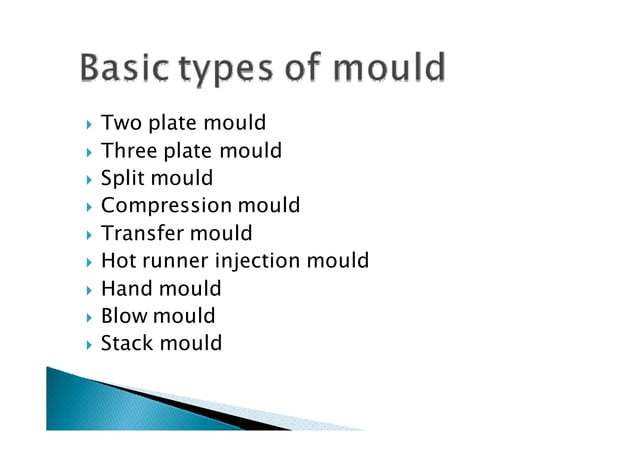 Basic of tool room and types of moulds [bharat jiyani] | PDF