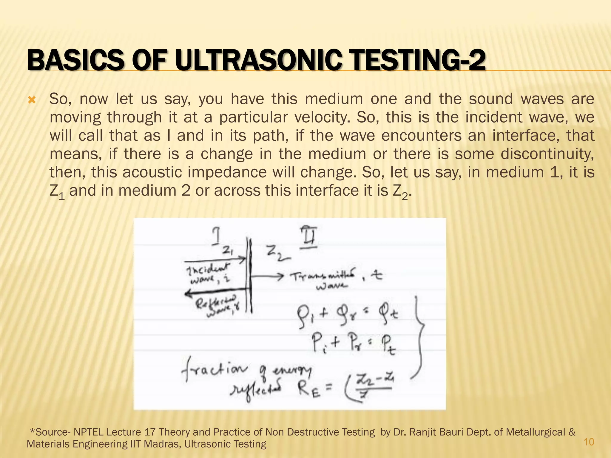 Basic Of Ultrasonic Testing Part 2 By Rohit Sahu Ppt