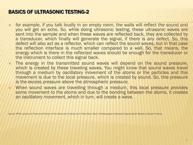 Basic Of Ultrasonic Testing Part 2 By Rohit Sahu Ppt