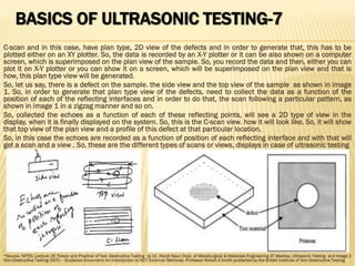 Basic of ultrasonic testing part 7 by rohit sahu | PPT | Free Download