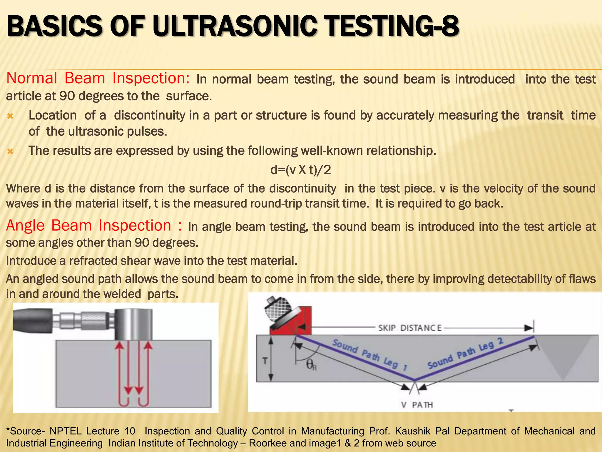 Basic of ultrasonic testing part 8 by rohit sahu | PPT