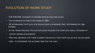 Basic of work study | PPTX