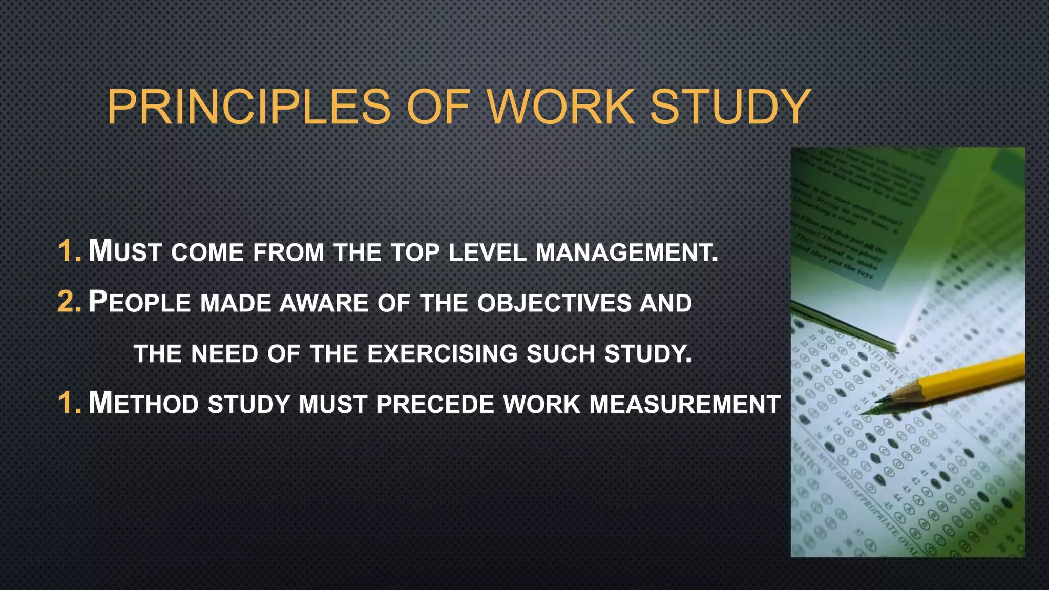 History of workstudy - Workmeasurement - Job design | PPTX