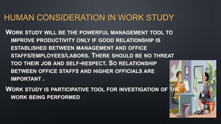History of workstudy - Workmeasurement - Job design | PPTX