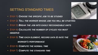 History of workstudy - Workmeasurement - Job design | PPTX